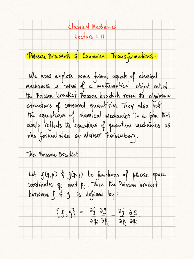 Classical Mechanics - Lecture 11 | Download Free PDF | Geometry ...