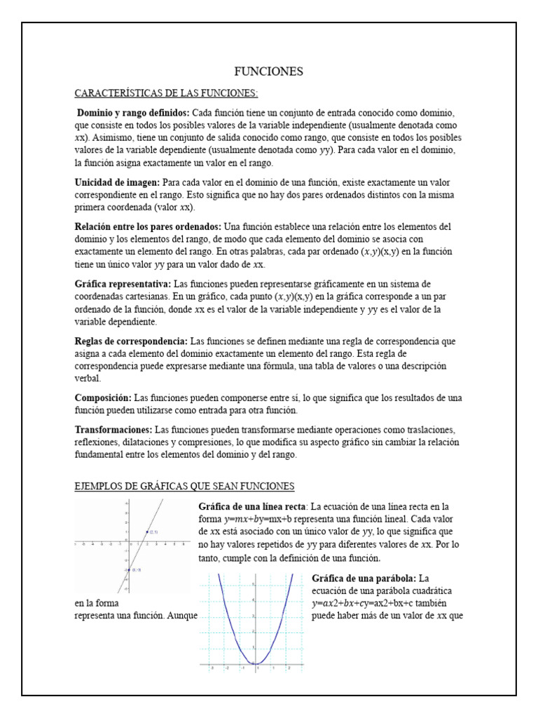 FUNCIONES | PDF | Función (Matemáticas) | Funciones y mapeos