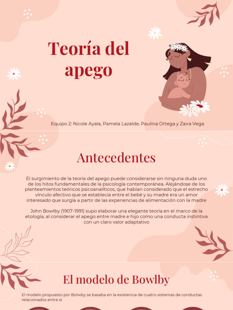 Teoria Del Apego | PDF | Teoría de apego | Comportamiento