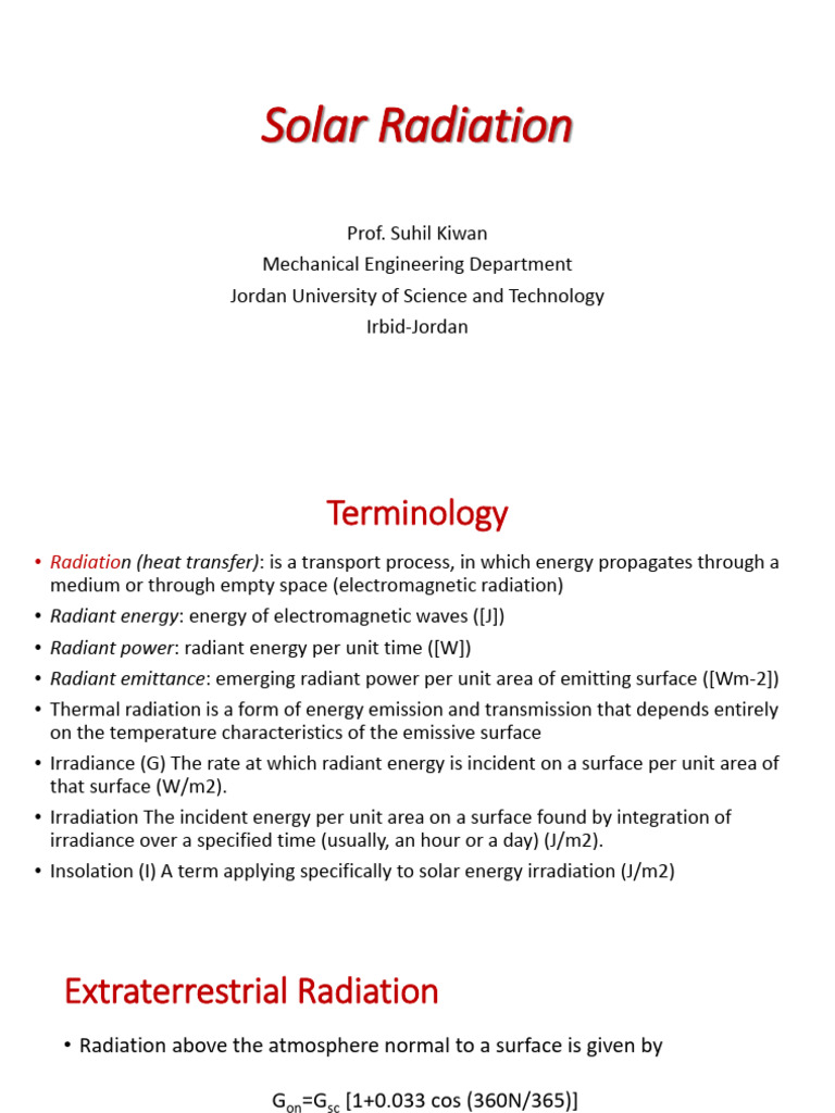 Chapter 2 C Envirn Charact Solar | PDF | Scattering | Atmosphere Of Earth