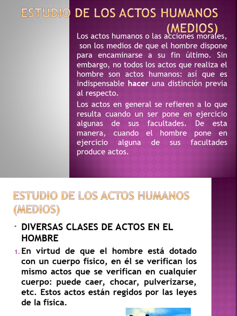 Estudio de Los Actos Humanos (Medios) 5 | PDF | Humano | Amor