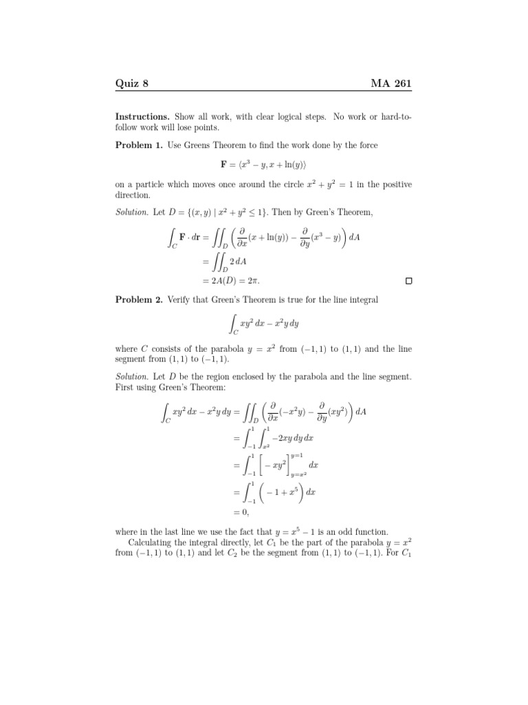 Quiz 8 | PDF | Mathematics | Mathematical Analysis