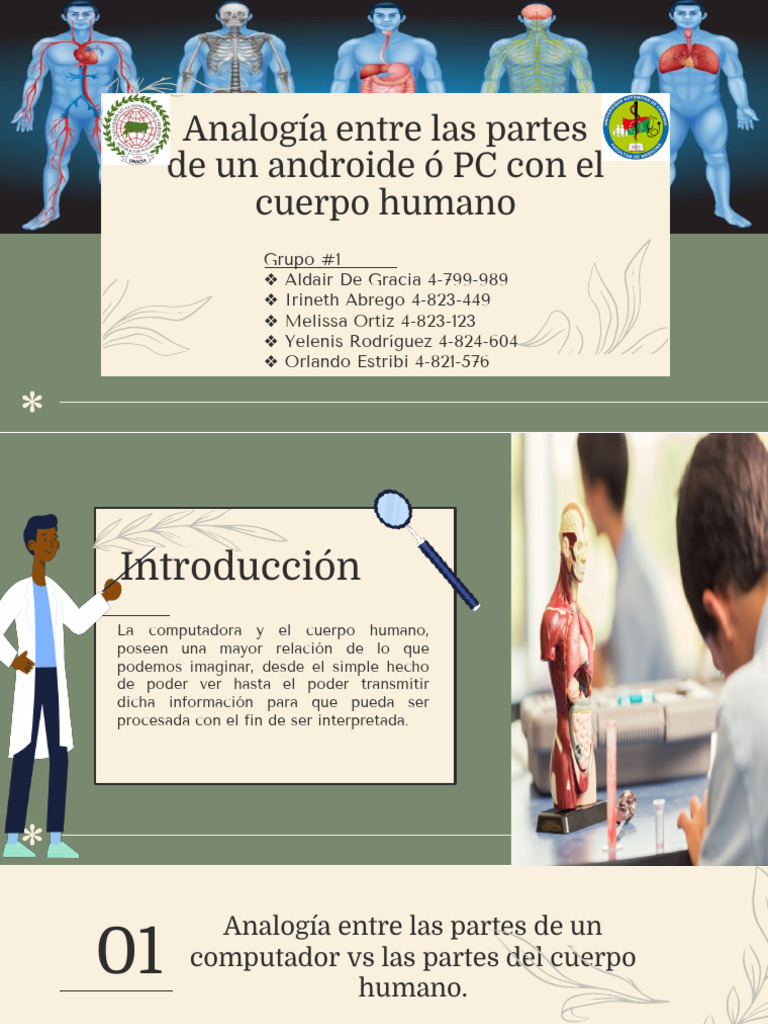 Grupo I Charla Analogía Del Cuerpo Humano | PDF | Microprocesador | Pulmón