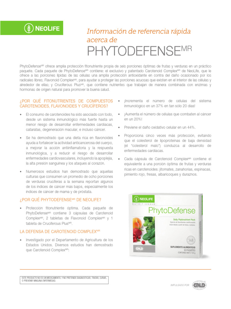 Phytodefense REFERENCIA RÁPIDA | PDF | Enfermedades cardiovasculares ...