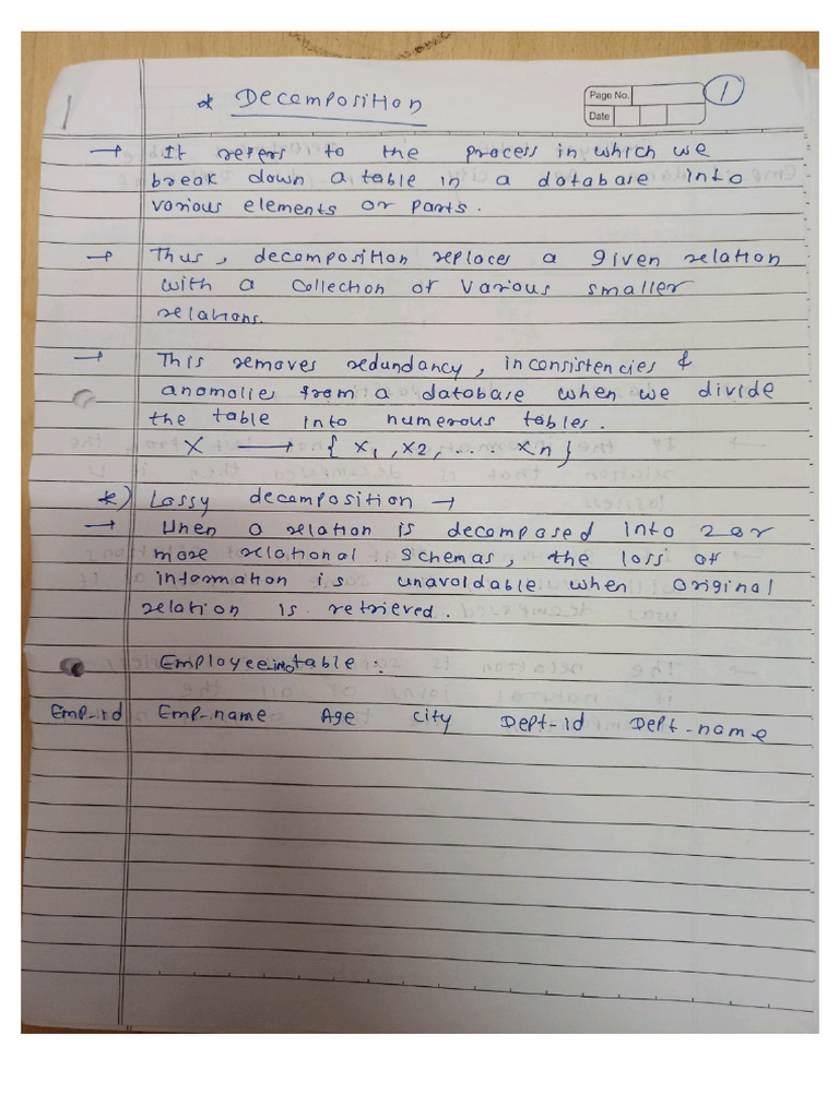 Unit 3 Decomposition and Normalization | PDF