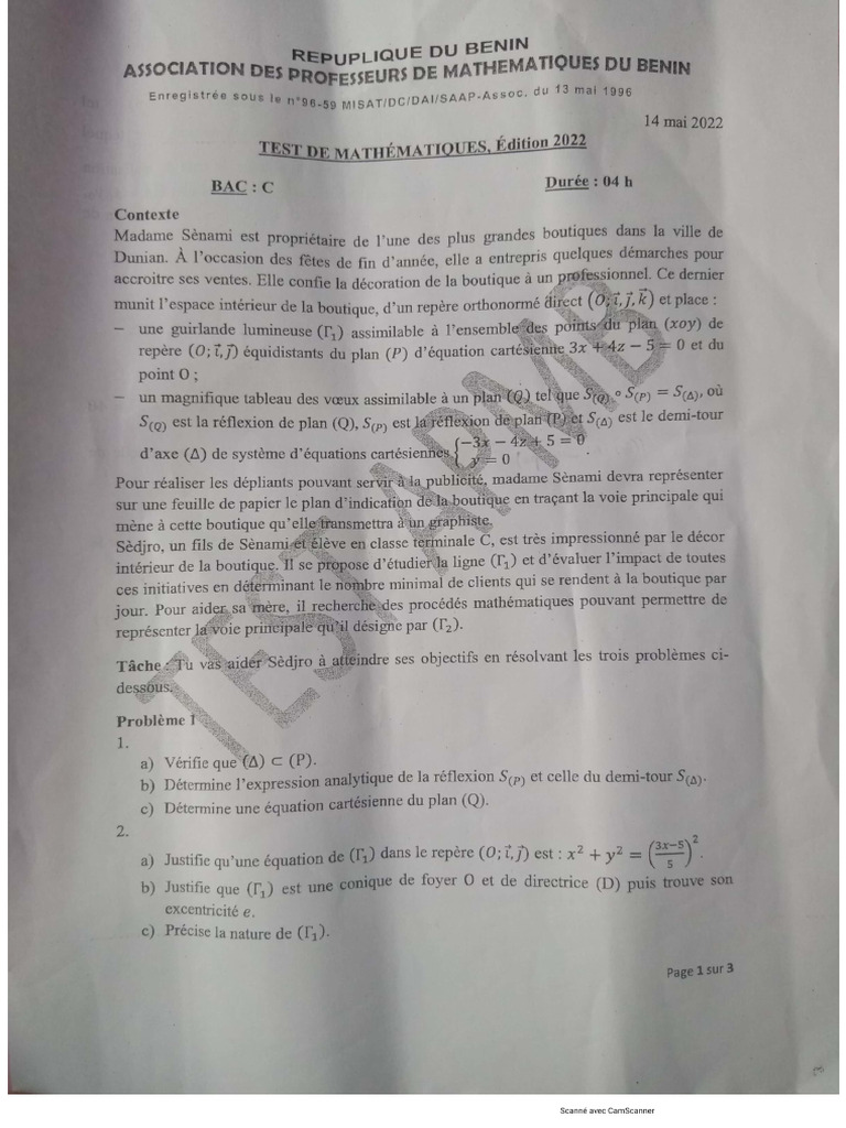 APMB 2022 BAC C | PDF