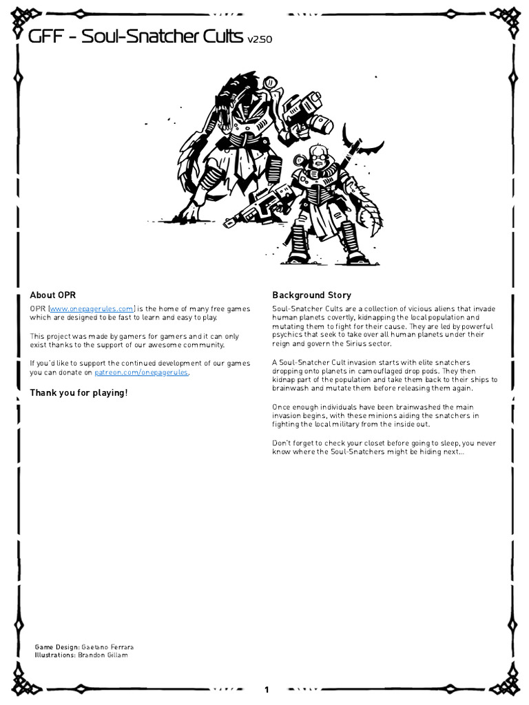 GFF - Soul-Snatcher Cults v2.50 | PDF | Projectile Weapons | Ballistics