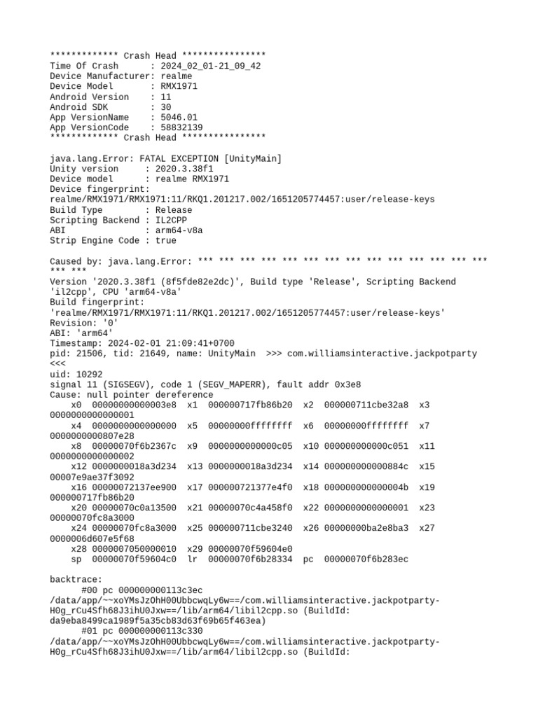Mod Menu Crash 2024 02 01-21 09 42 | PDF | Android (Operating System) | Computing
