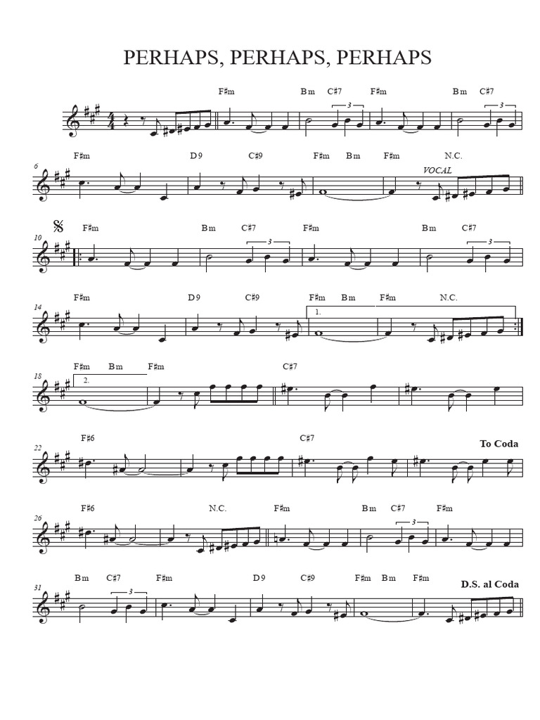 Perhaps, Perhaps, Perhaps - Score | PDF