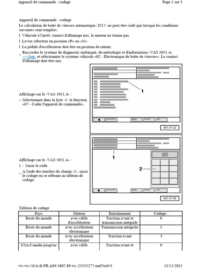 14 Appareil de Commande Codage | PDF | Véhicule motorisé | Biens ...
