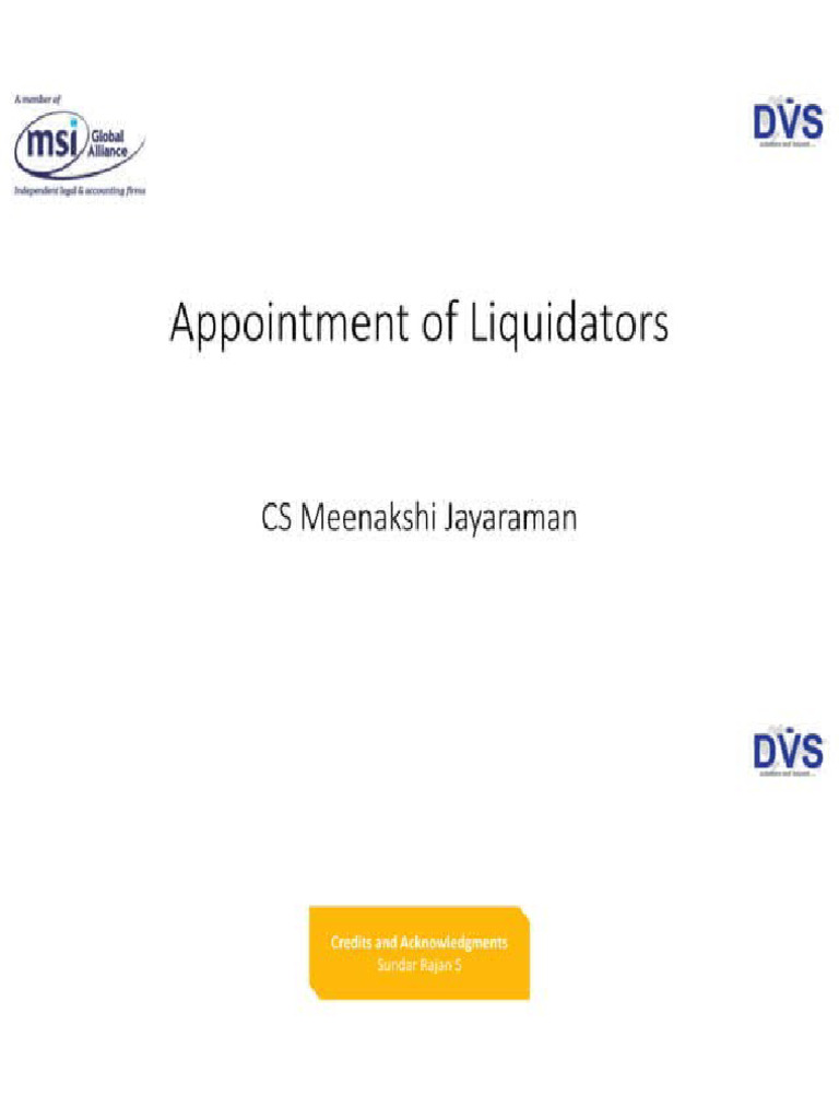 Liquidator | PDF