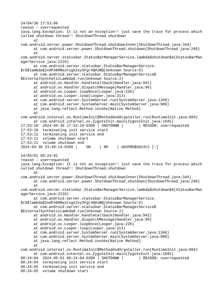 Power Off Reset Reason Backup | PDF | Java (Programming Language) | Software Industry