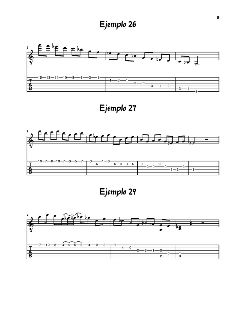 Joe Pass Line Minor Chords Ejemplos 26 A 28 | PDF