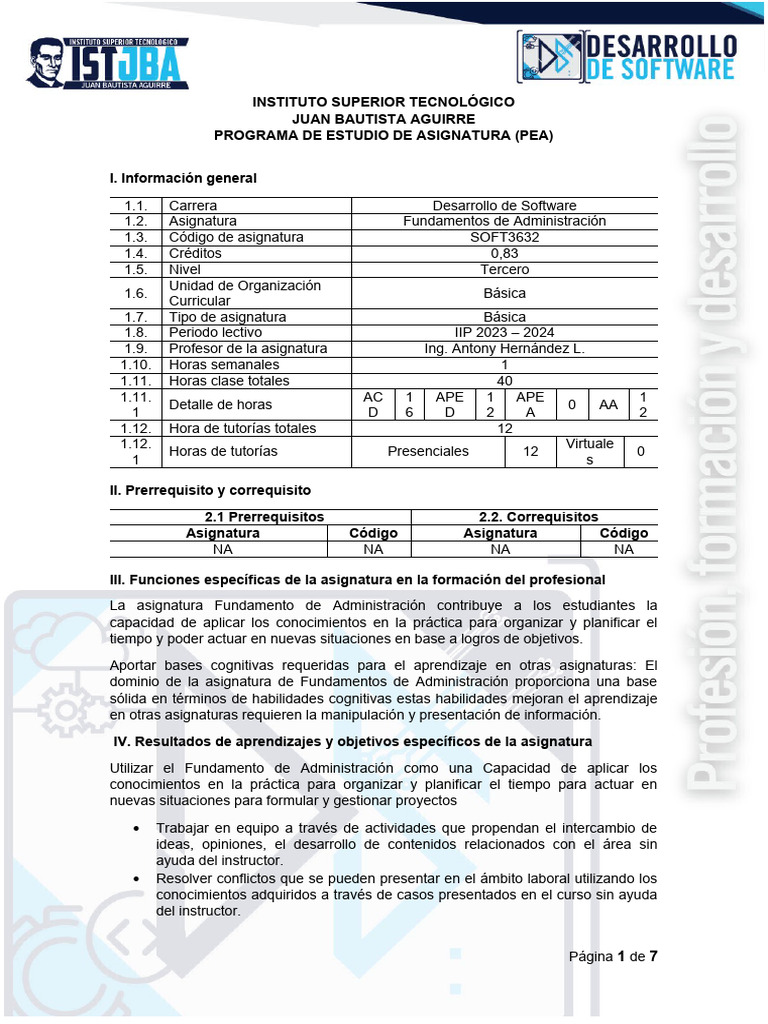 Pea - Soft Fundamentos de Administración - Salazar Alvaro | PDF | Evaluación | Aprendizaje