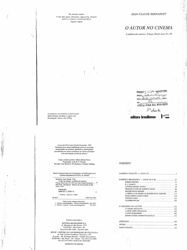 O Autor no Cinema | PDF