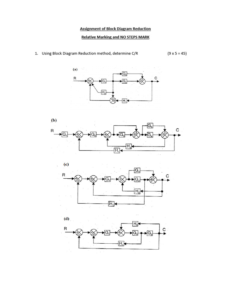 Assignment of - Diagram Reduction | PDF