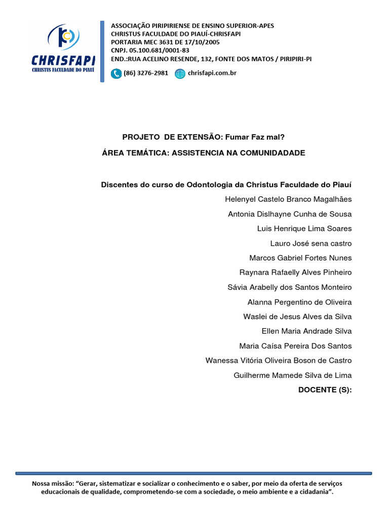 Modelo de Relatã Rio | PDF | Cigarro eletrônico Modelo de Relatã Rio | PDF | Cigarro eletrônico