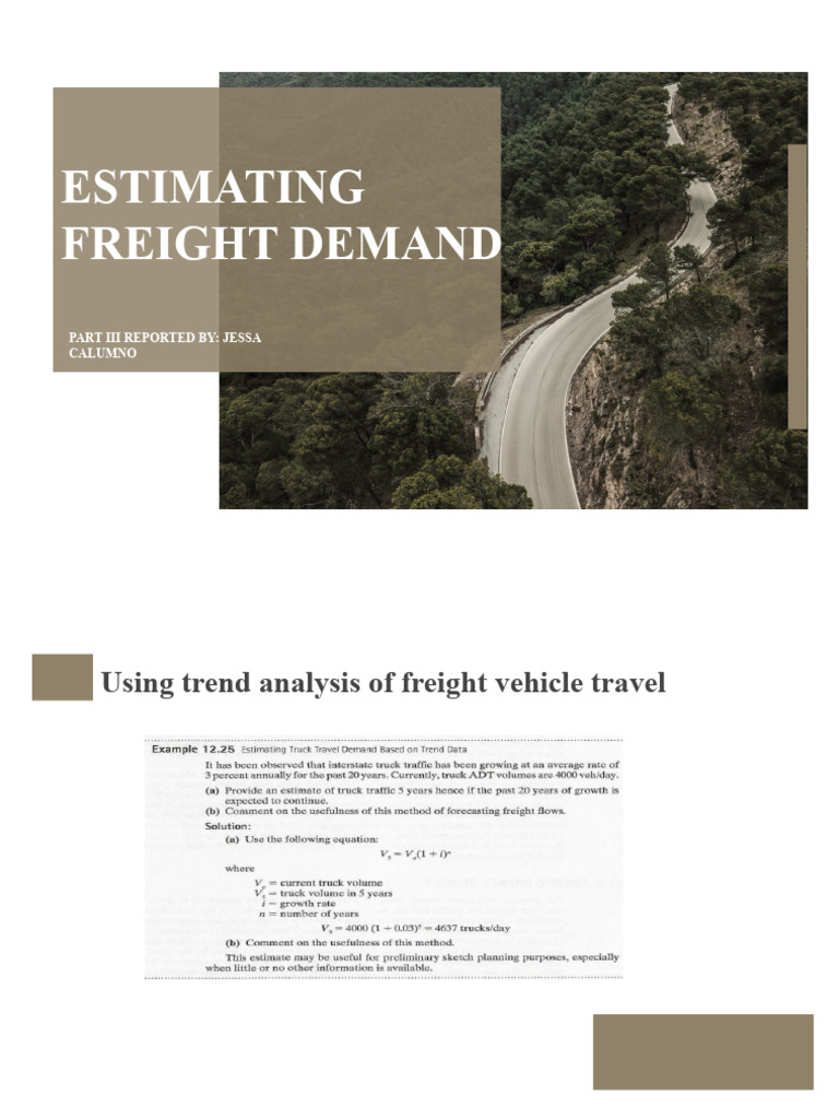 Estimating Freight Demand PDF | PDF | Transport | Zoning