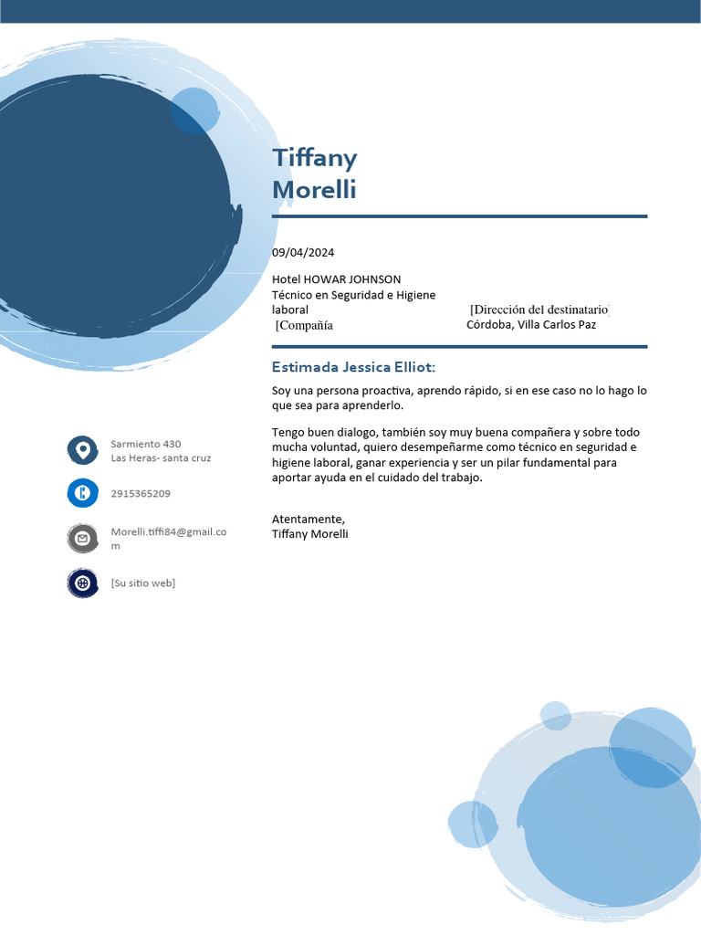 Solicitud de Empleo: Técnico en Seguridad e Higiene | PDF