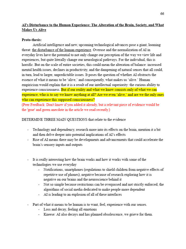 peer feedback project 1 | PDF | Intelligence (AI) & Semantics ...