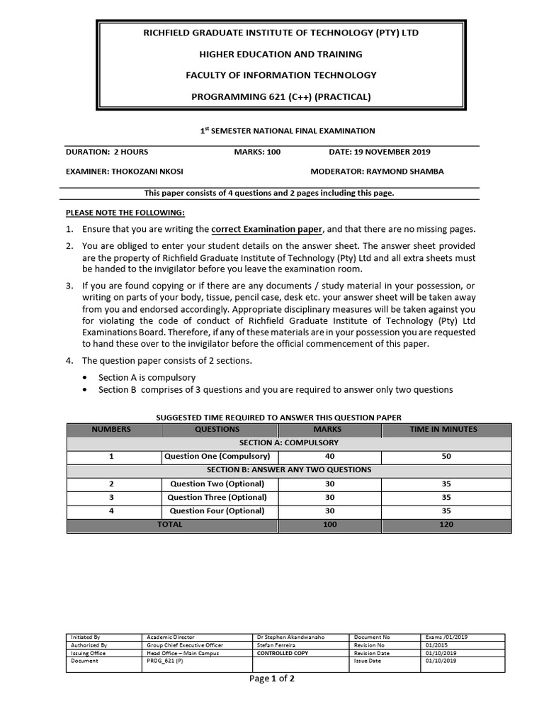 PROG 621 | PDF | Computing