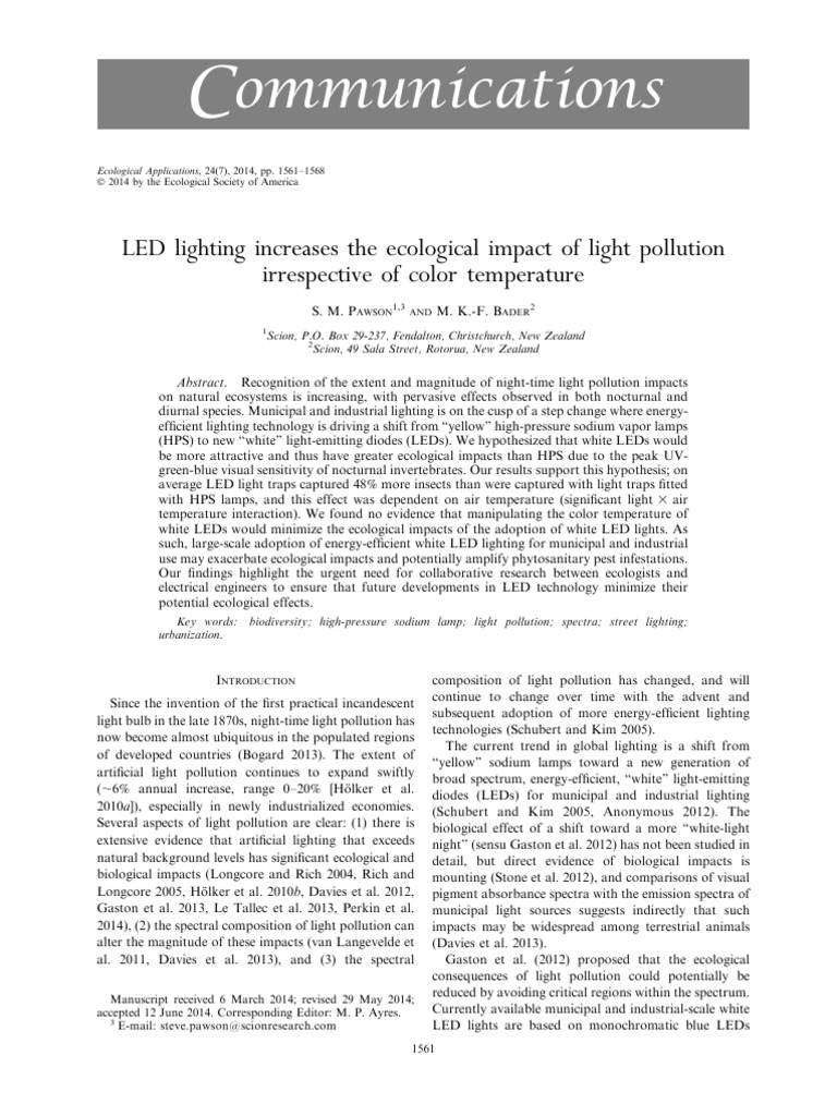 LED Lighting's Ecological Impact | PDF | Light Emitting Diode | Lighting