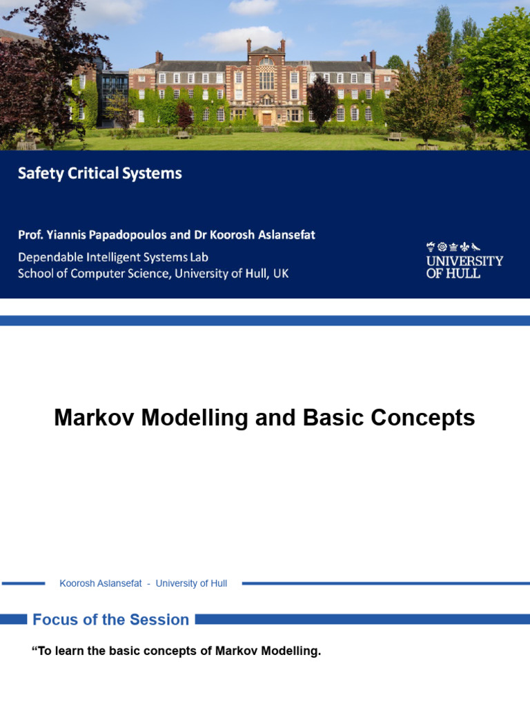 Introduction To Markov Modelling | PDF | Stochastic Process | Markov Chain