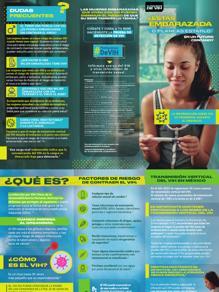 PP TRIPTICO MUJERES EMBARAZADAS 27NOV_compressed | PDF | VIH | VIH / SIDA