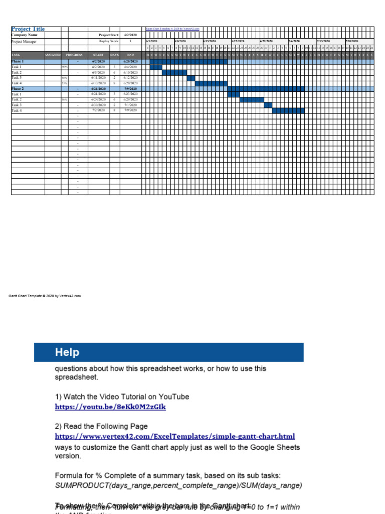Simple Gantt Chart | PDF | Copyright | Computing