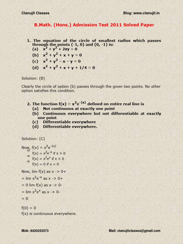 2011 Bmath | PDF | Prime Number | Numbers
