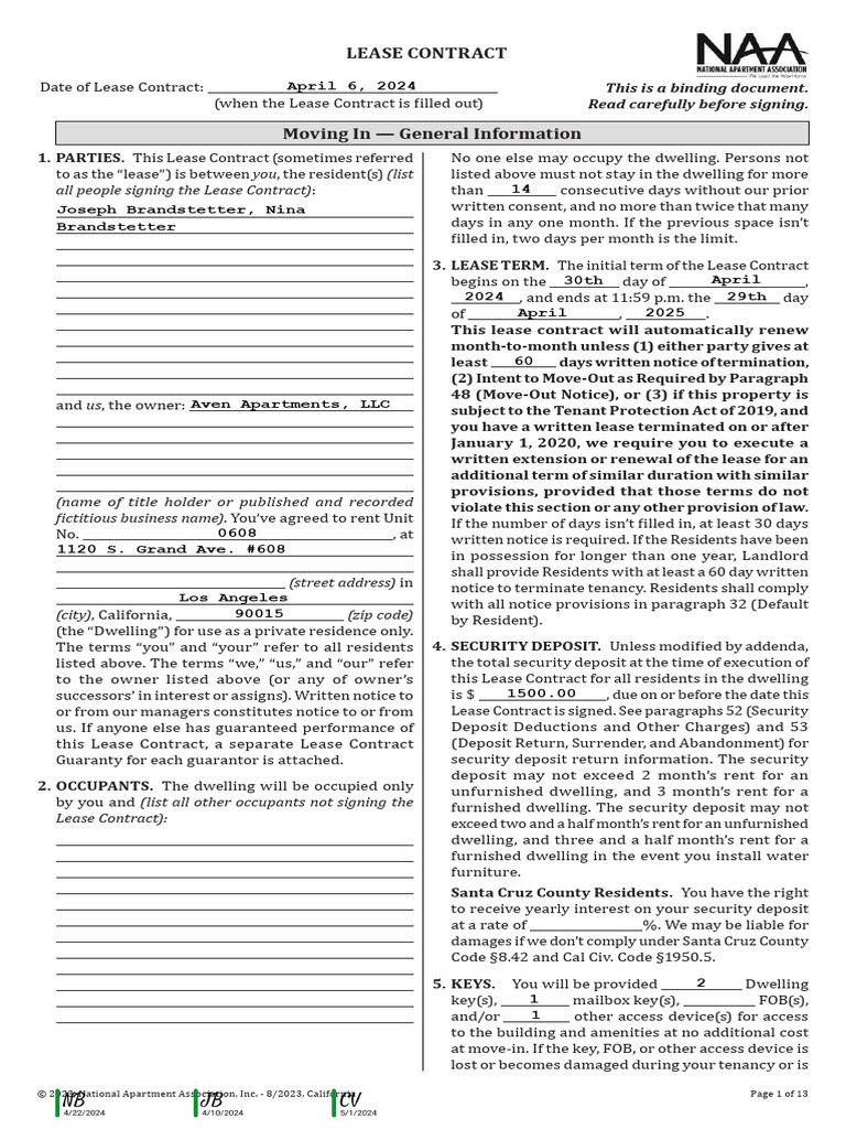 2024 04 MPM Renewal Packet CA Joseph Brandstetter 0608 Print | PDF ...