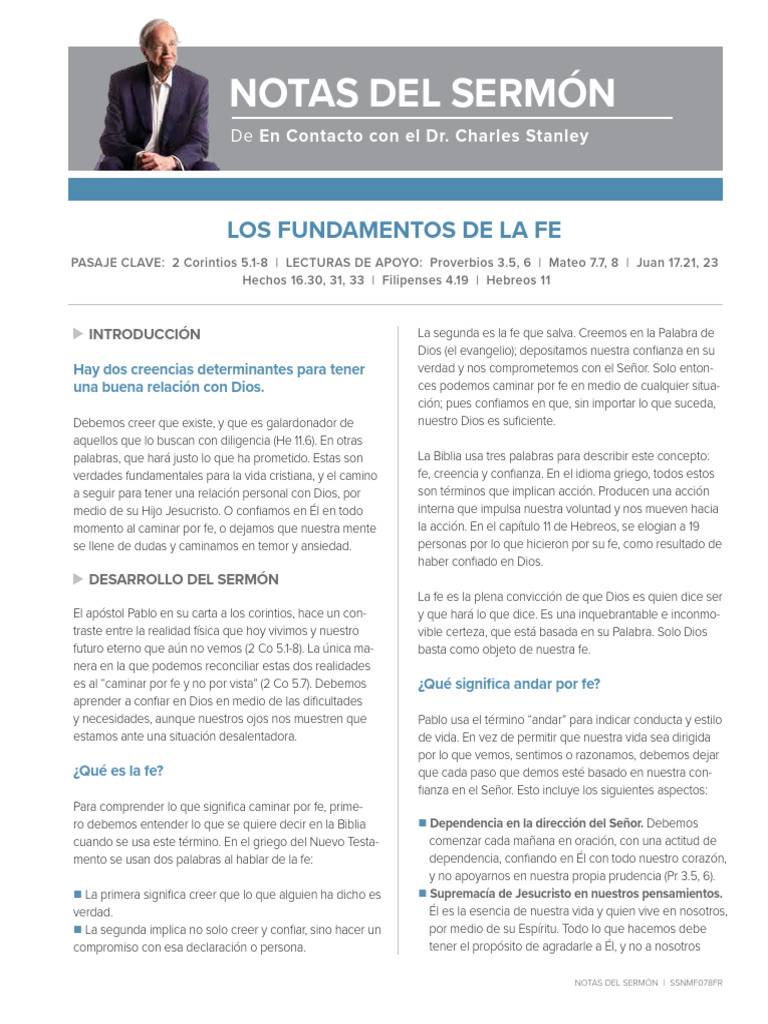 Los Fundamentos de La Fe | PDF | Fe | Cristo (título)