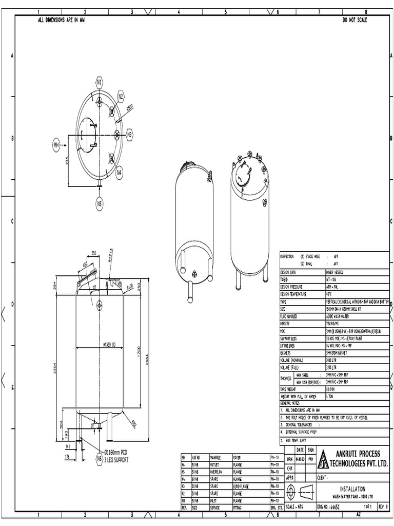 4665C - R0 - Installation Wash Water Tank | PDF | Business | Technology ...
