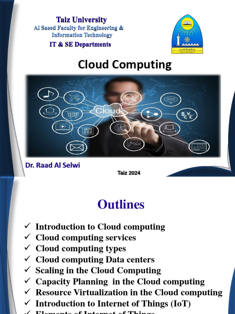 Introduction to cloud computing Lecture 1 - نسخة | PDF