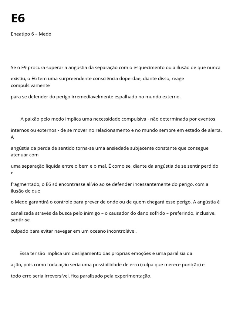 E6 | PDF | Amor | Pensamento