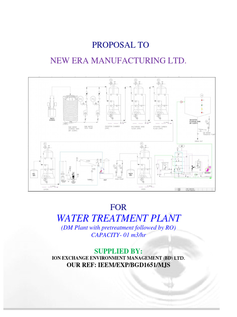 DM Plant Proposal for New Era Manufacturing | PDF | Osmosis | Membrane