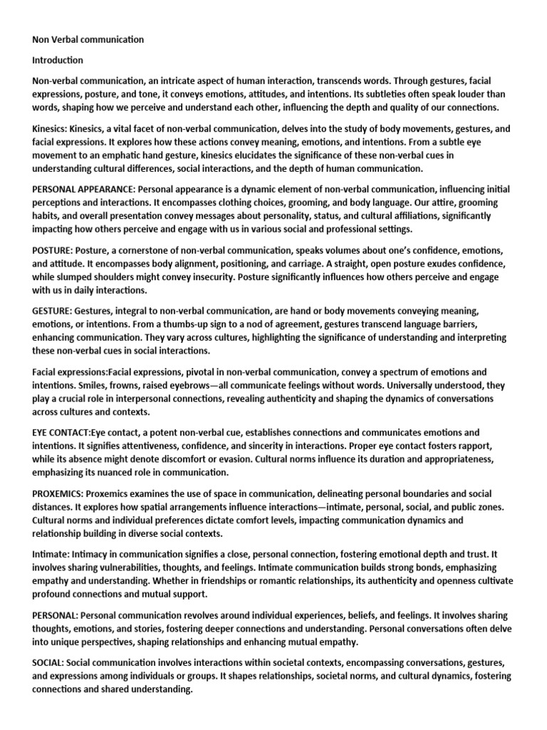 communication skills | PDF | Nonverbal Communication | Communication