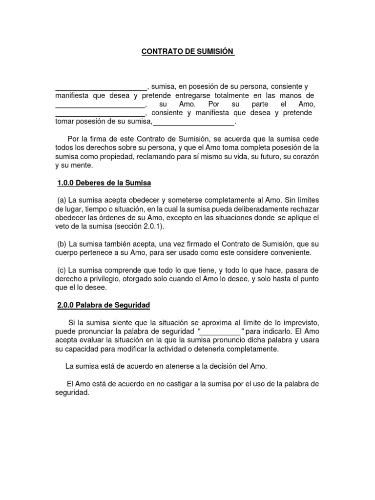 Contrato de Sumisión y Obligaciones | PDF