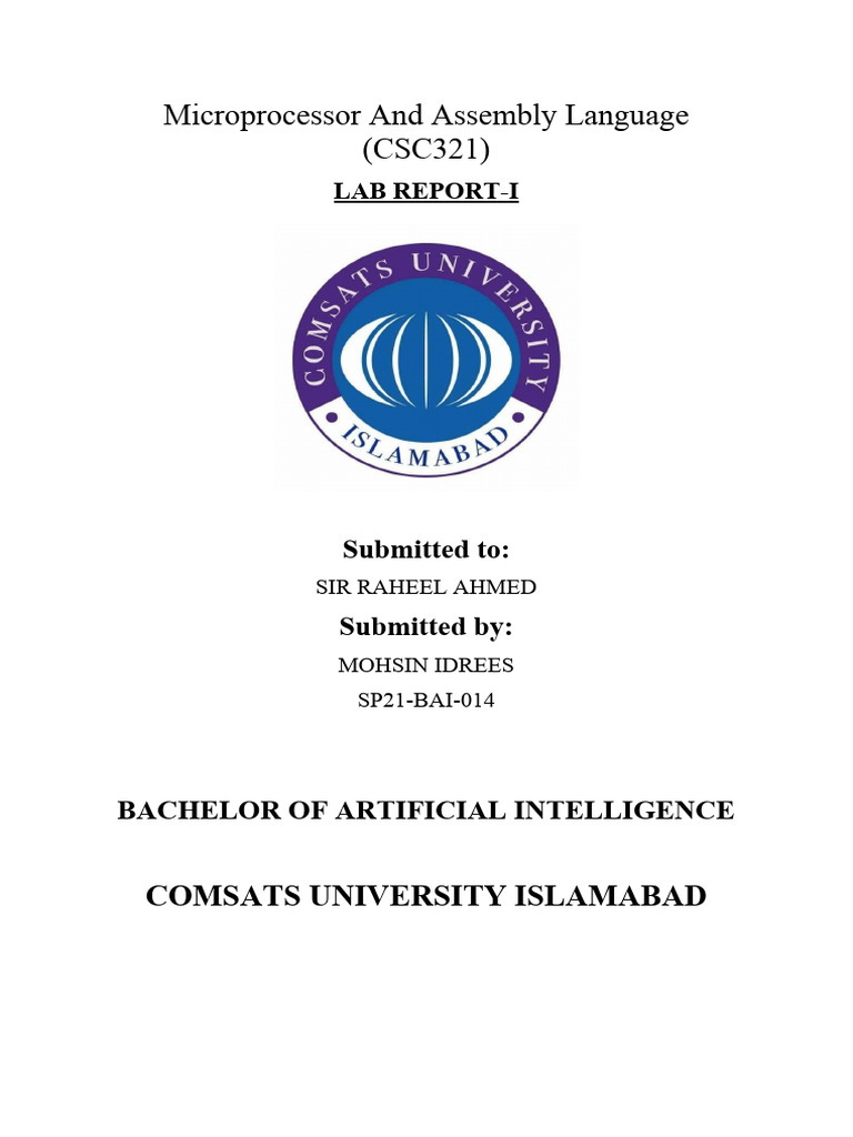 CEG 3136 Lab Report: Assembly Basics | PDF | Computers