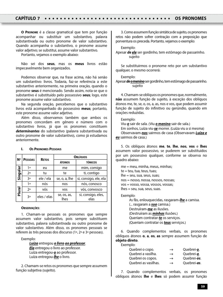 Portugues - Exercicios - Pronomes | Download grátis PDF | Pronome ...