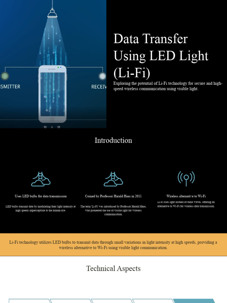Li-Fi: High-Speed LED Data Transfer | PDF | Telecommunications ...