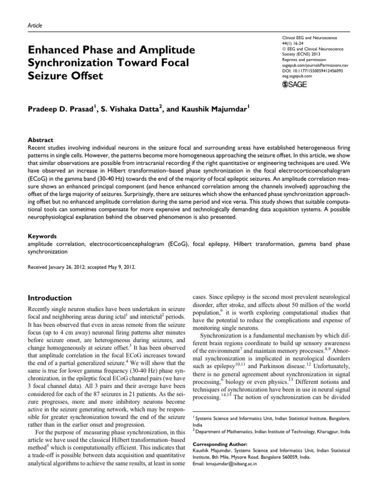 Enhanced Phase And Amplitude Synchronization Toward Focal Seizure