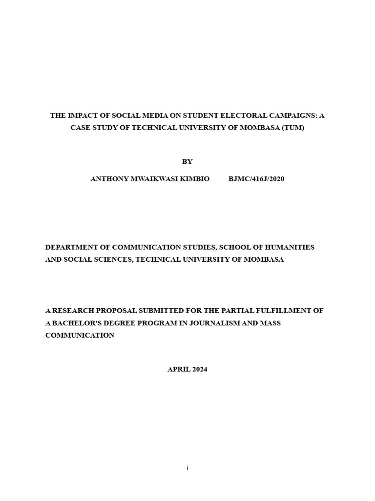 Social Media's Impact on TUM Elections | PDF | Social Media | Popular ...