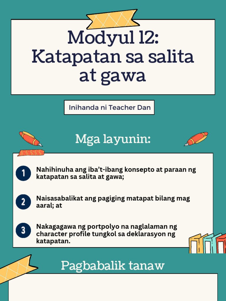 m12 - Katapatan Sa Salita at Gawa Compressed | PDF
