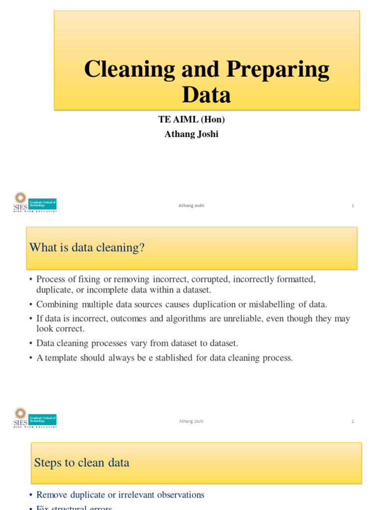 Cleaning and Preparing Data | PDF | Data | Outlier