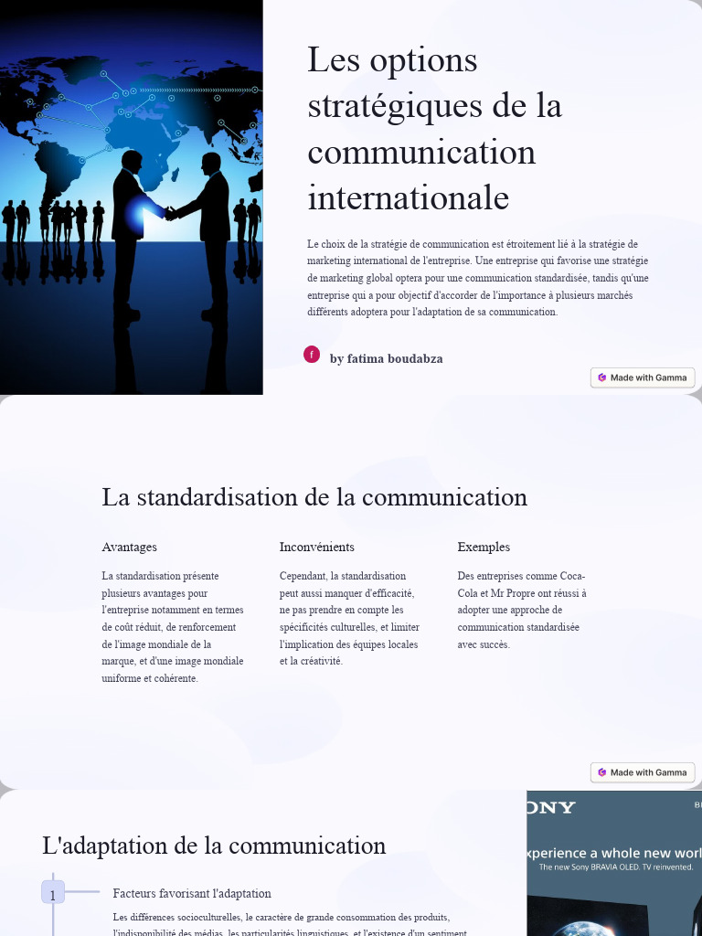 Les Options Strategiques de La Communication Internationale | PDF | la ...