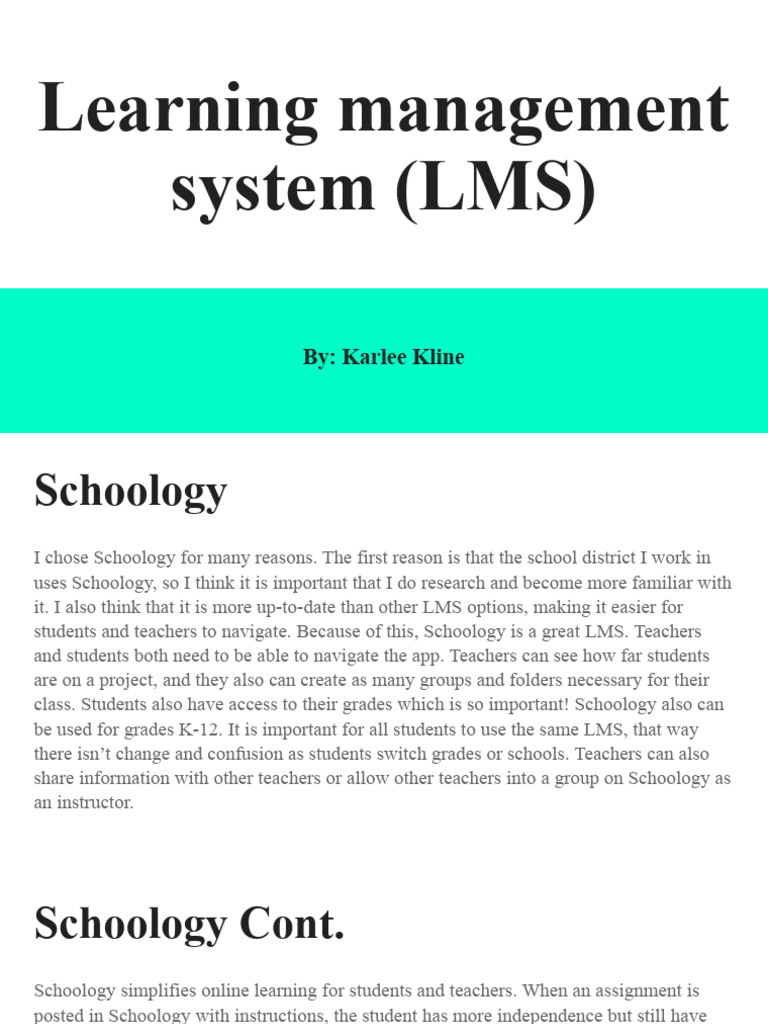 Lms 1 | PDF | Education Theory | Learning Methods