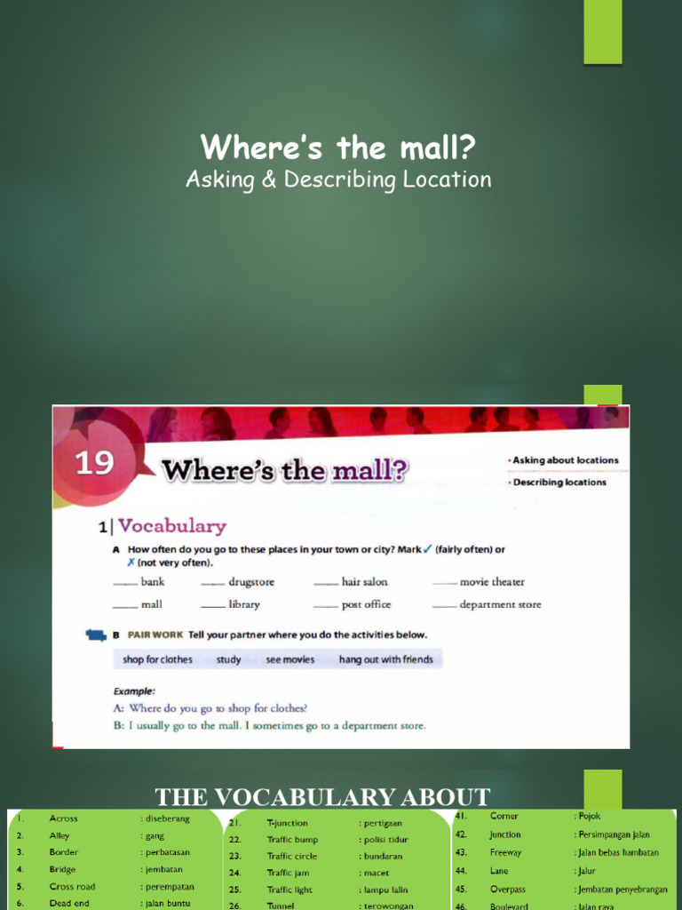 Direction Vocabulary Guide | PDF