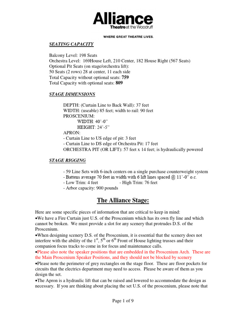 Alliance Stage Technical Specifications | PDF | Computer Engineering ...
