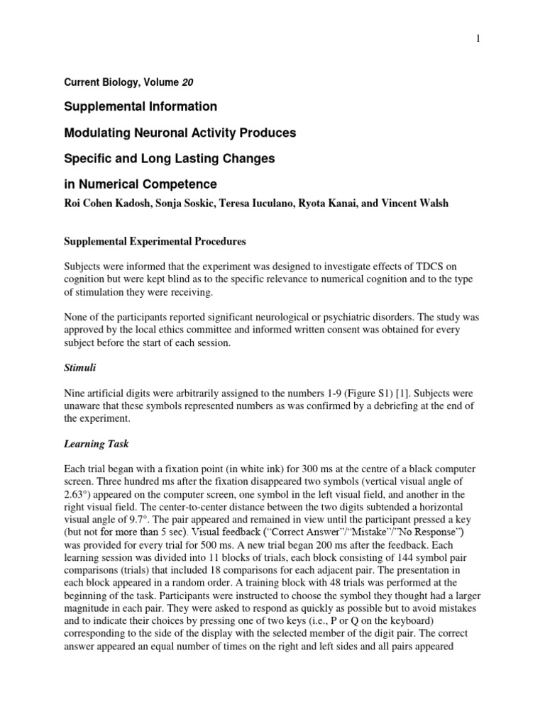 MMC 1 | PDF | Cognitive Science | Neuroscience